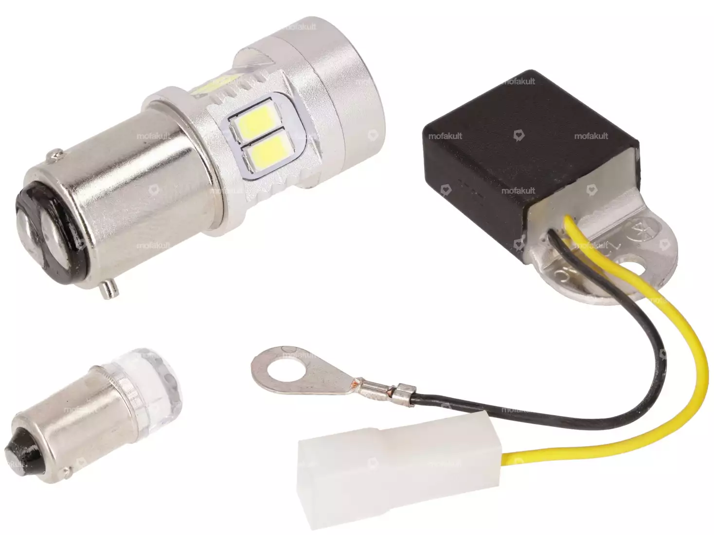 12V LED set (BAX15d) with Leonelli voltage regulator | Puch | mofakult