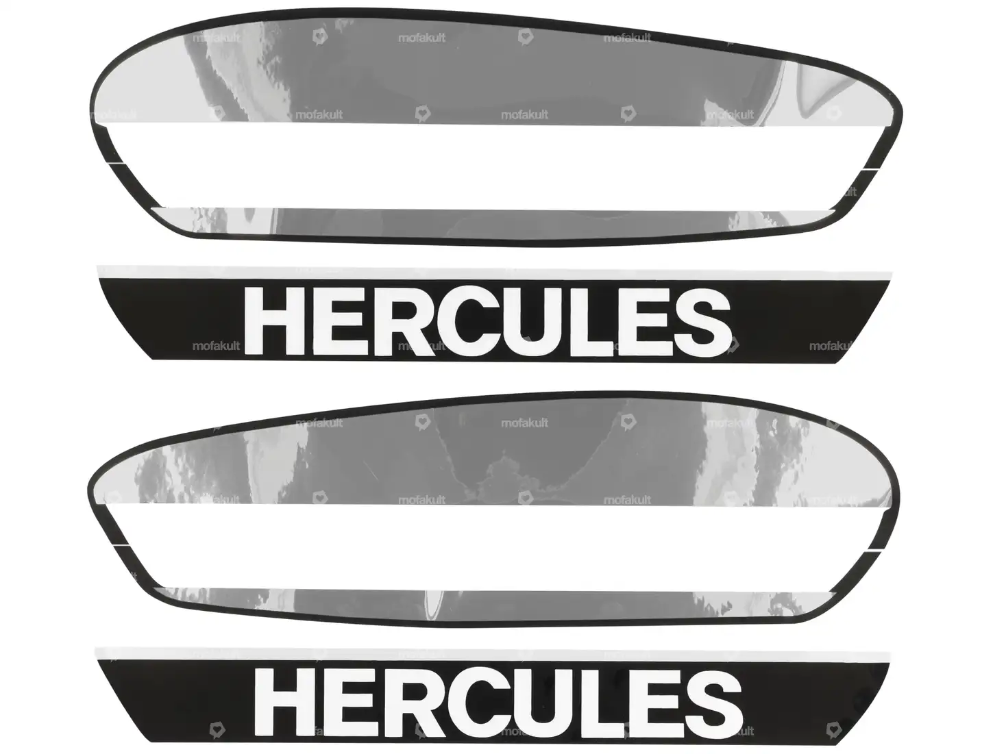 Hercules" tank sticker black / chrome | mofakult