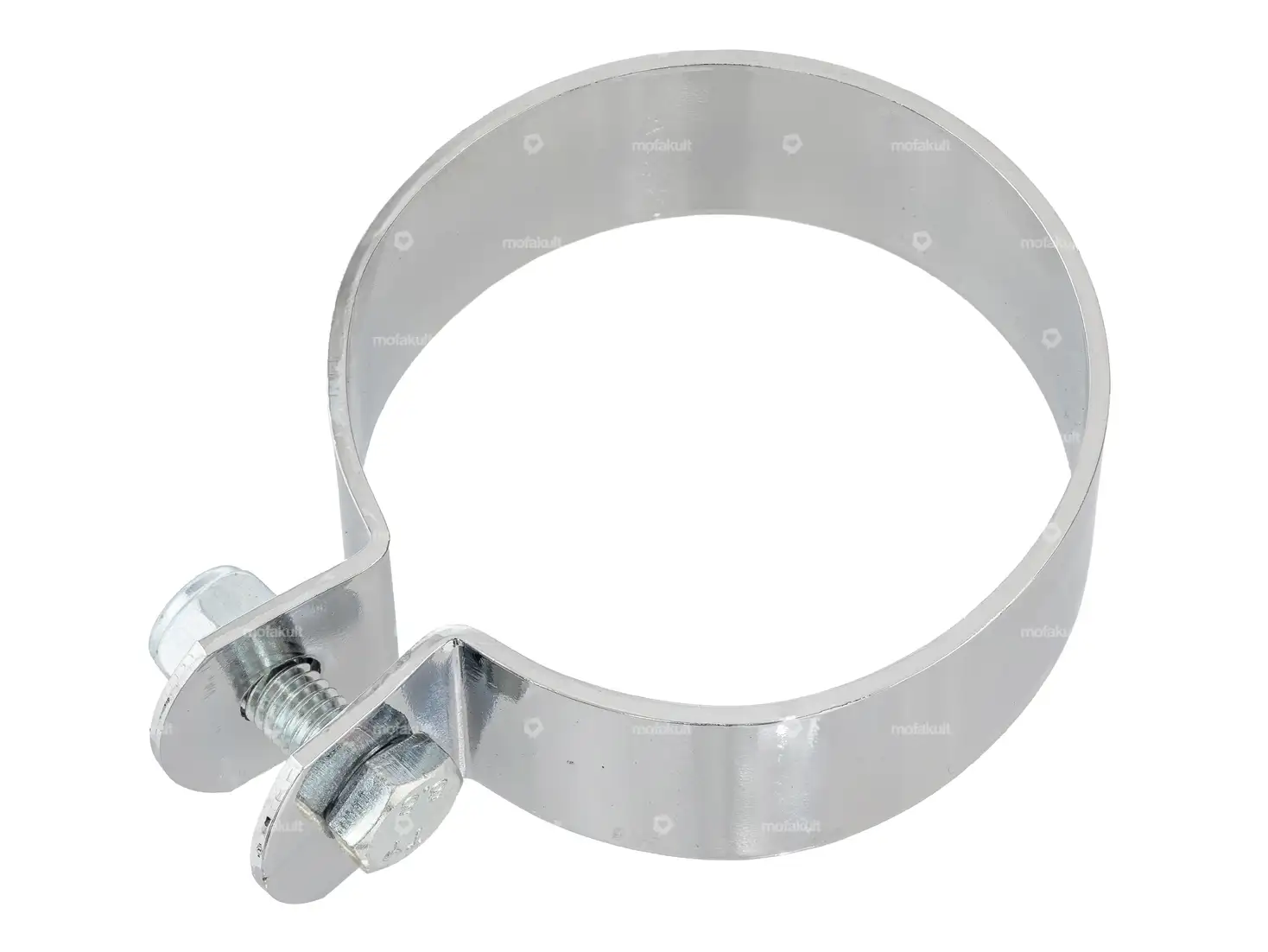 Exhaust clamp 70 mm chrome wide version. | mofakult
