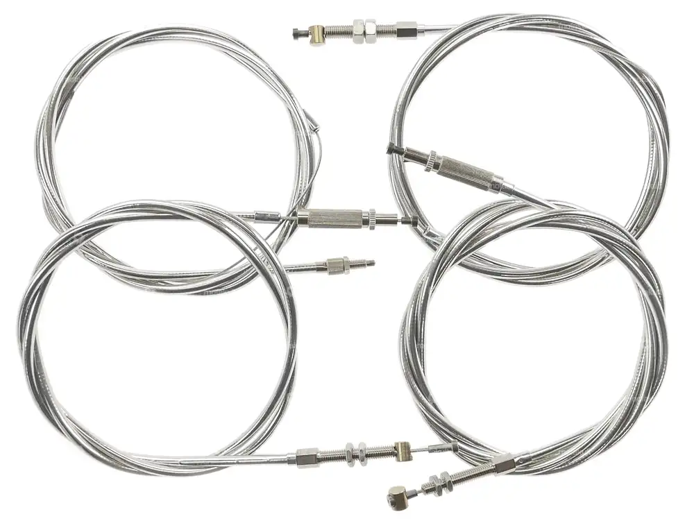 Cable set incl. adjusting screws chrome | Puch Maxi | mofakult