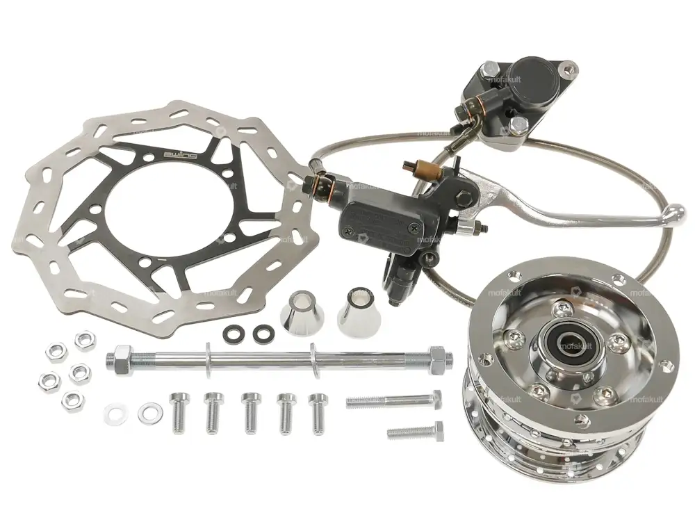 swiing® ingenious disc brake set spoke rim EBR hydraulic chrome | mofakult