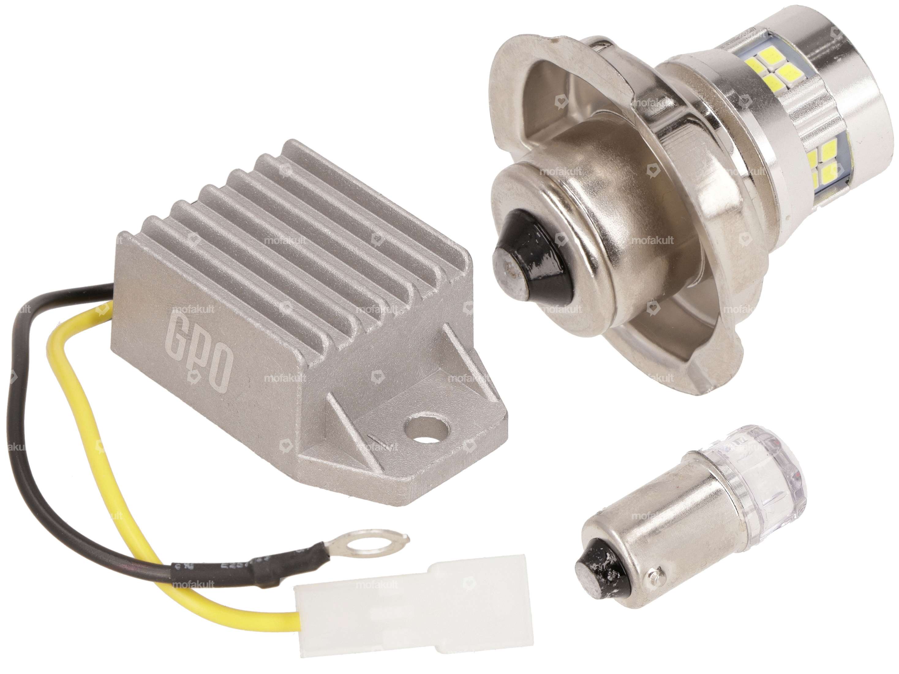 GPO 12V LED-Set (P26s) mit GPO Spannungsregler | Puch | mofakult